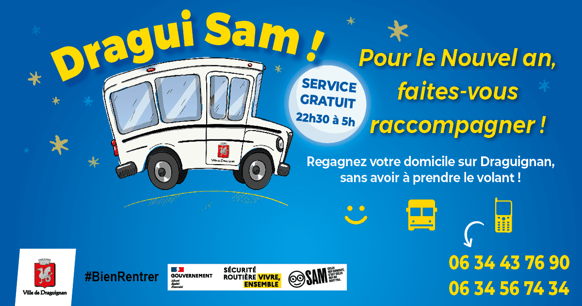 🥳Jour de l'An - Dragui Sam 🚌 - Ville de Draguignan